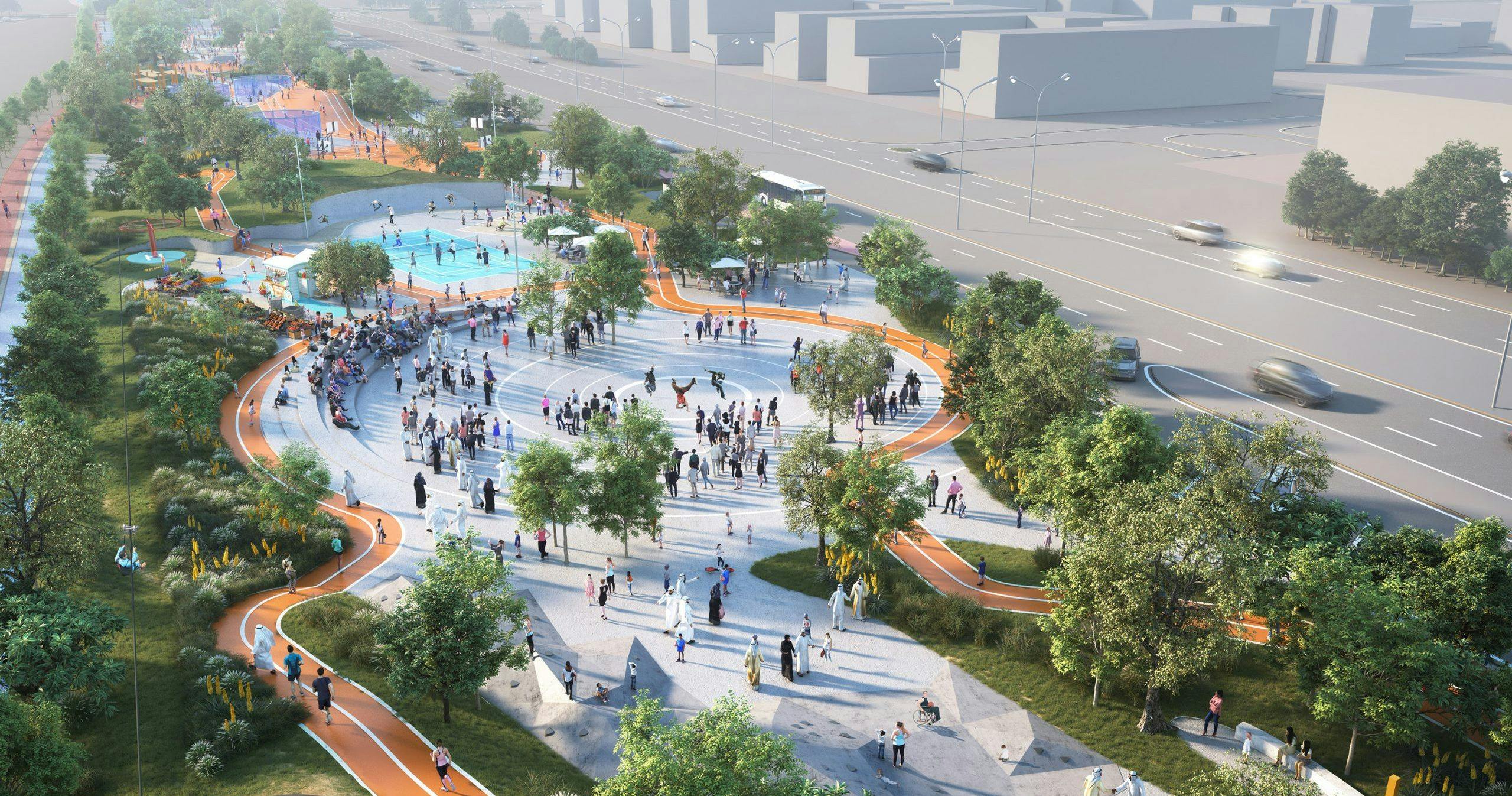 Al Masar Park - a new type of linear sports park — SLA